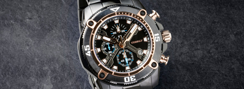 Cobalt Code-X Chronograph Watch Stainless Steel Bold and Affordable ...