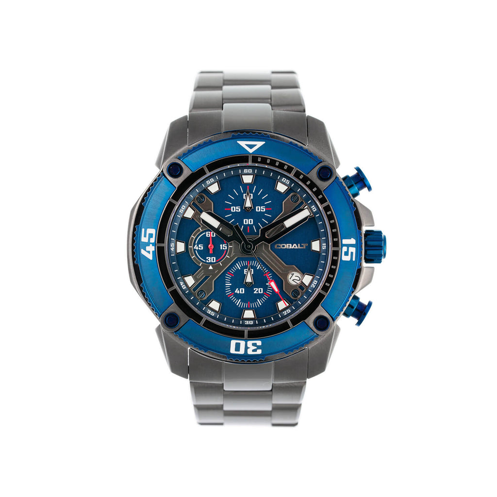Cobalt Code-X Gunmetal Chronograph Men’s Watch, Quartz, Affordable ...