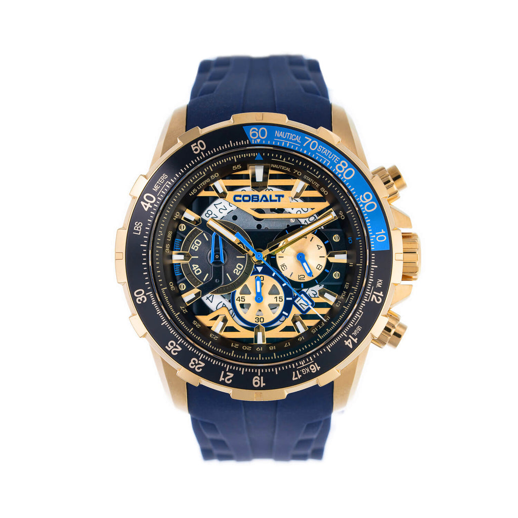 Cobalt Airborne Quartz Watch, Chronograph Watch, Aviation-Inspired ...