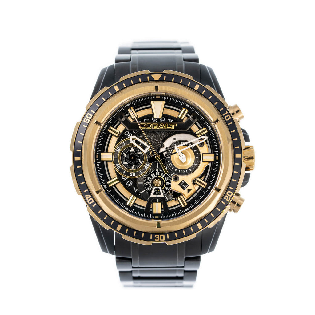 Cobalt Fierce Black & Gold watch – Men’s Chronograph Watch | Cool Wrist ...